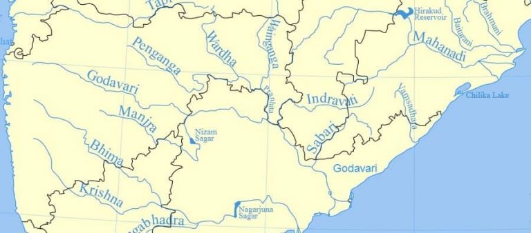 Peninsular Rivers of India - 30 major West & East Flowing Rivers